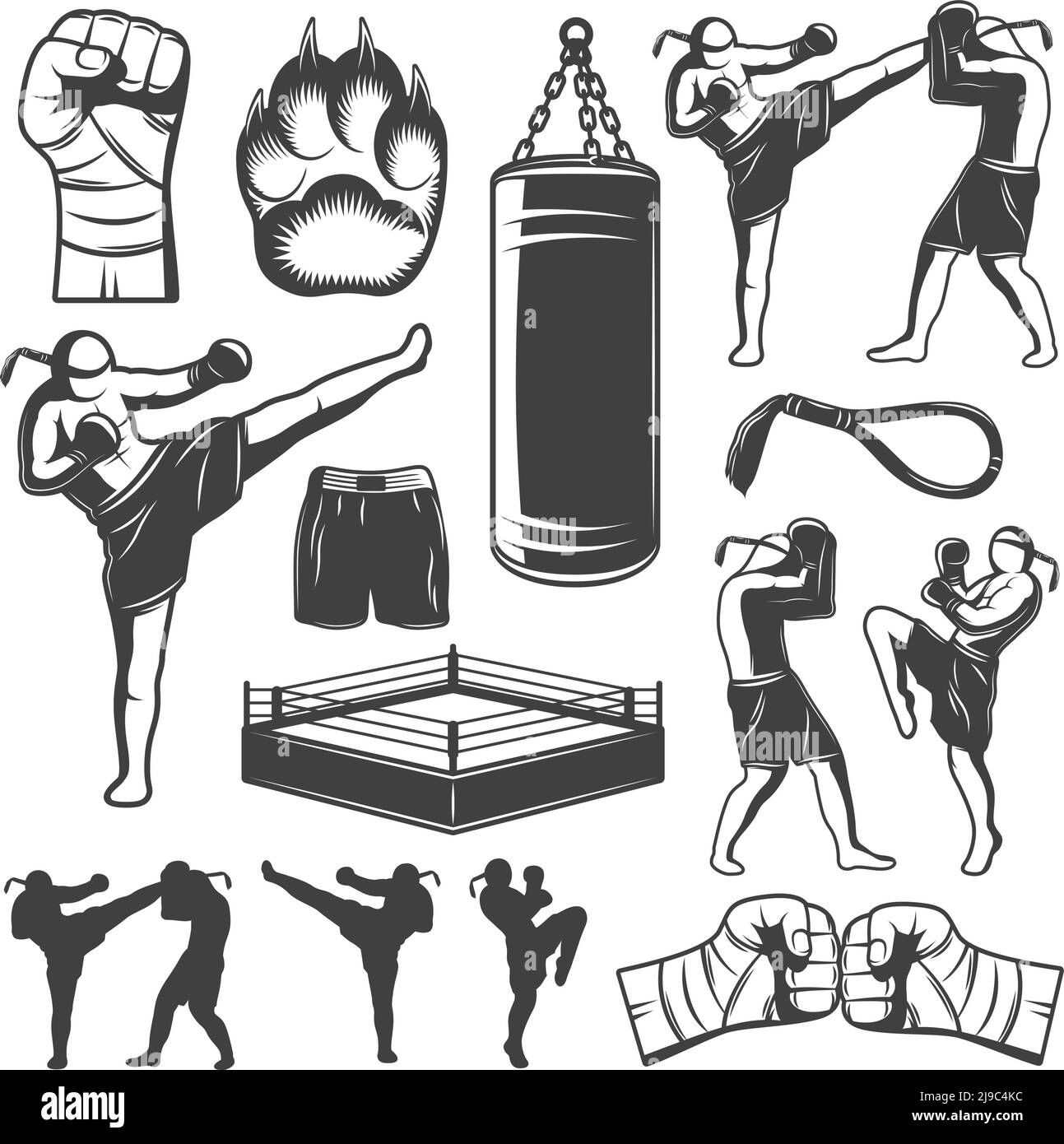 Punch figures Stock Vector Images - Alamy