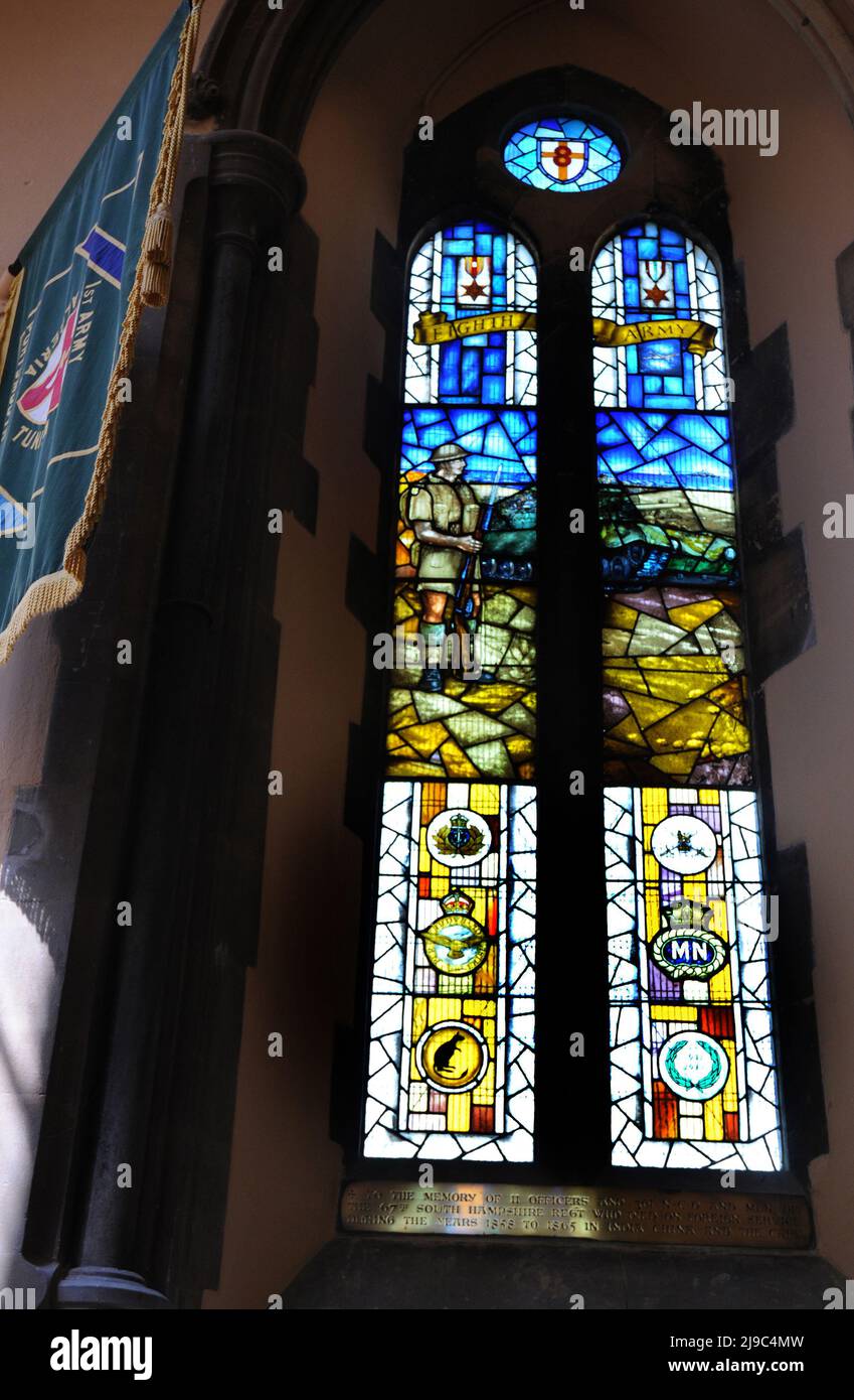 EIGHTH ARMY WINDOW, ROYAL GARRISON CHURCH, SOUTHSEA, PORTSMOUTH MIKE ...
