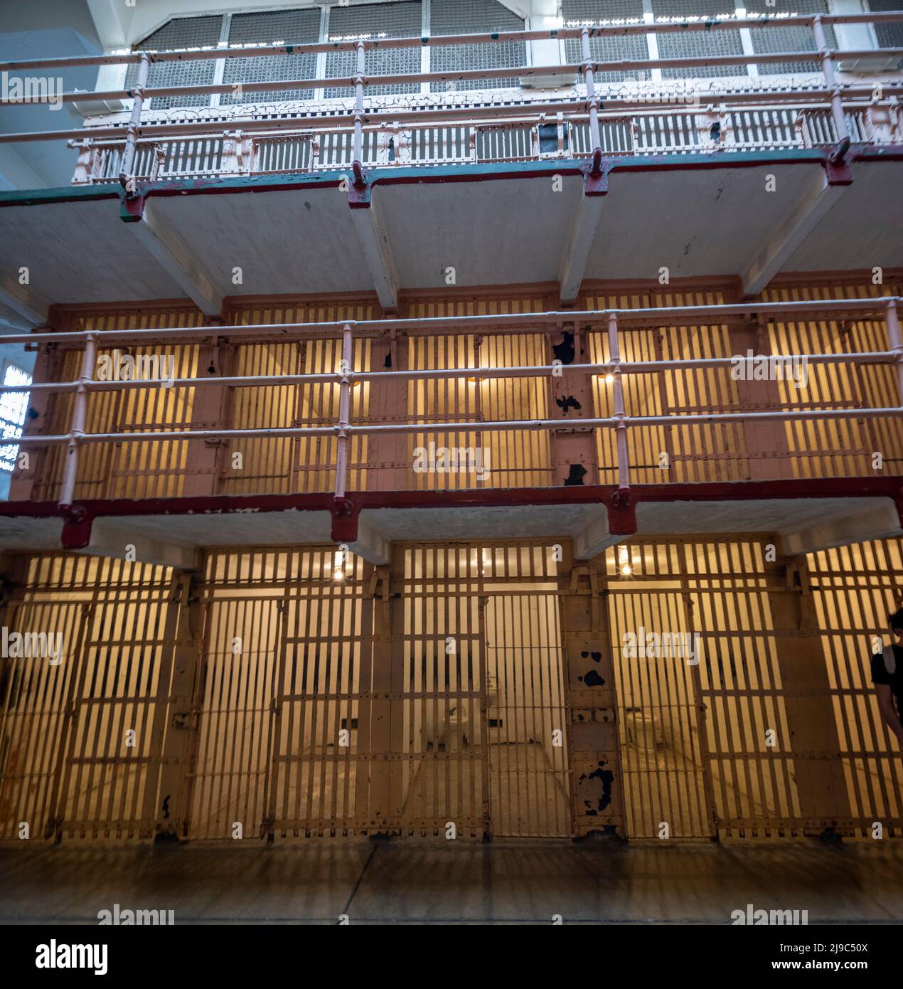 Cell block at Alcatraz Island Prison Stock Photo - Alamy