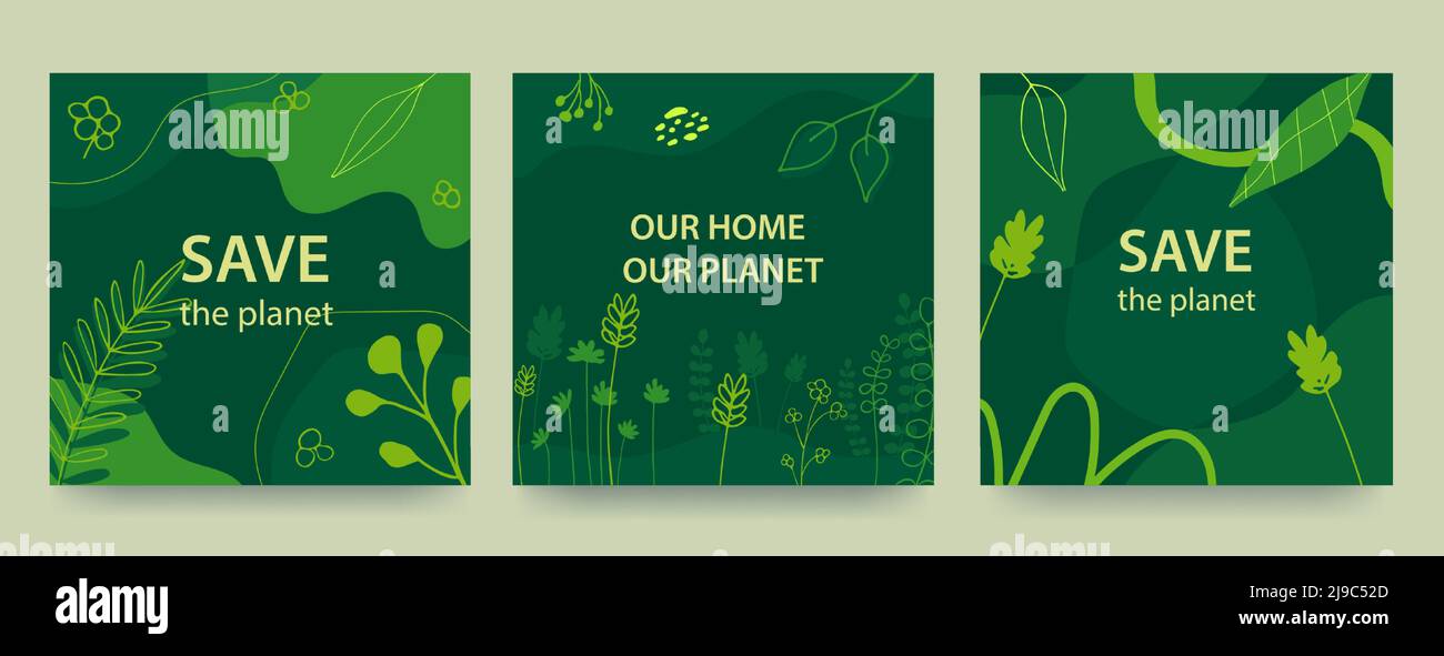 Environment Day background with green background, liquid shapes and ...