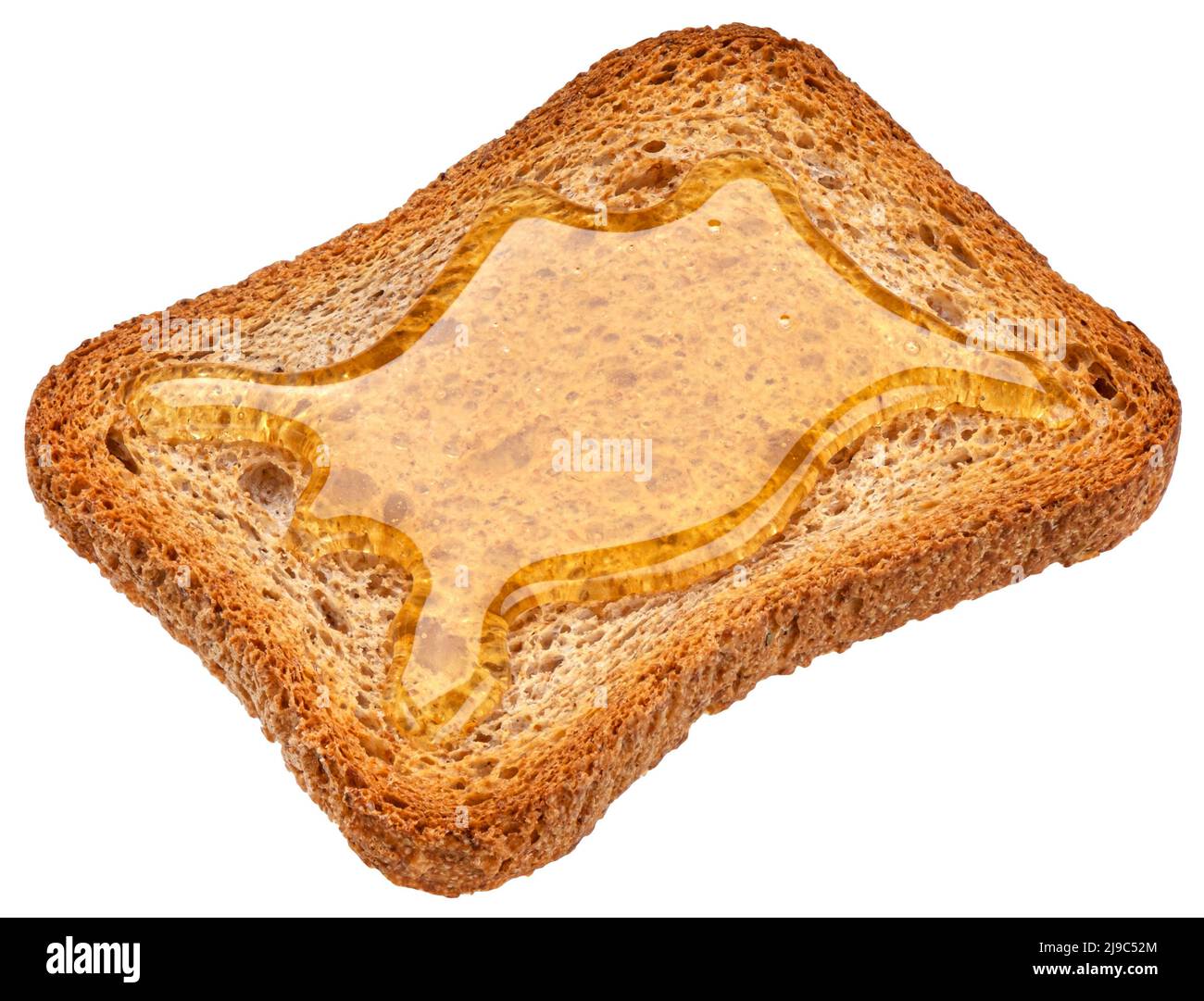 Bread rusk with maple syrup isolated on white background Stock Photo ...