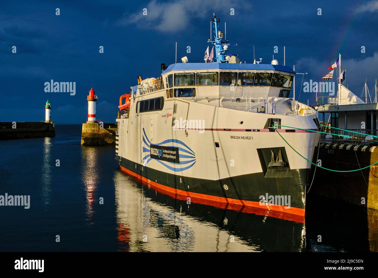 France, Morbihan, island of Groix, Port Tudy Stock Photo - Alamy