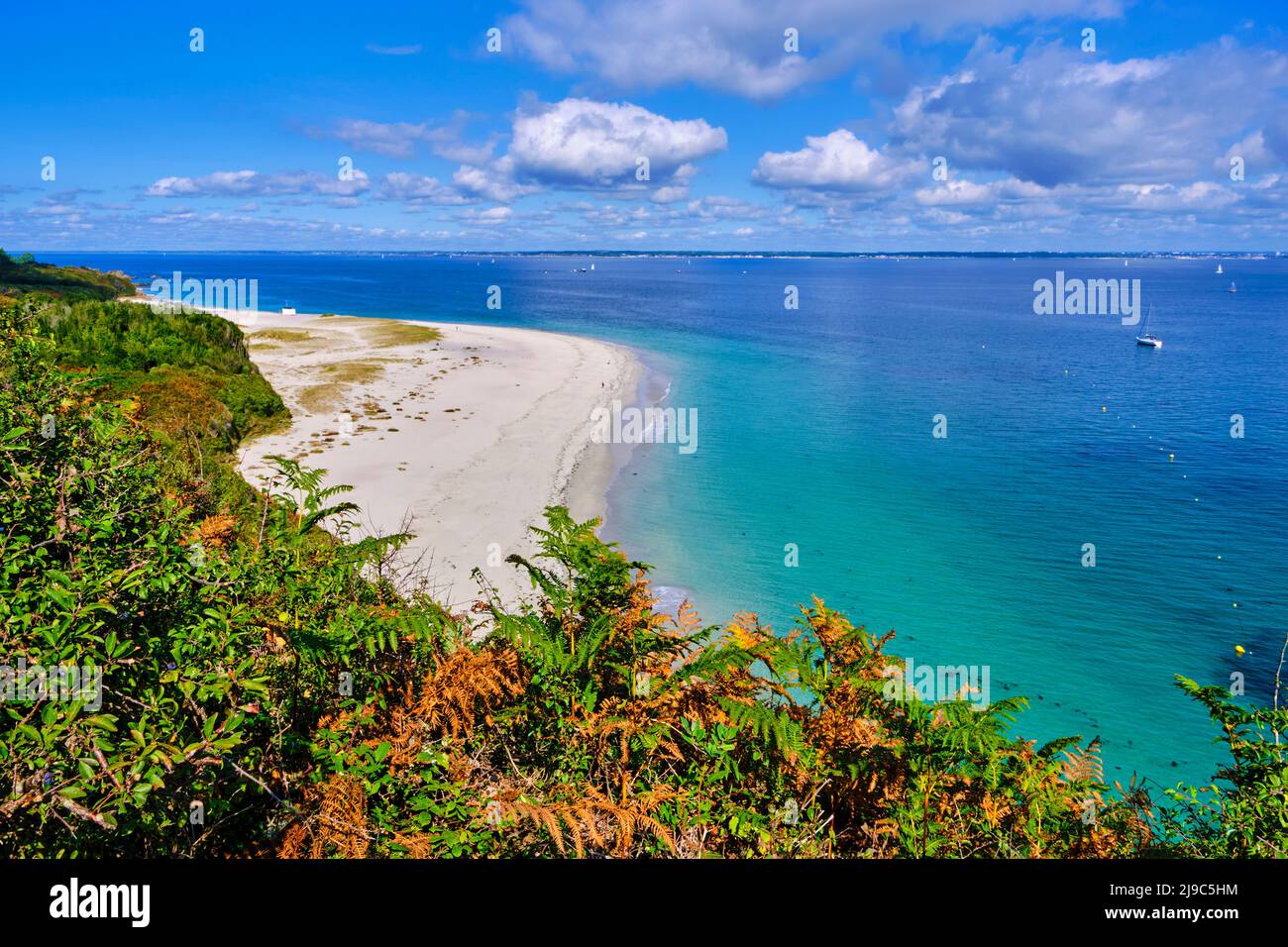 France, Morbihan, island of Groix, Les Grands Sables beach Stock Photo ...
