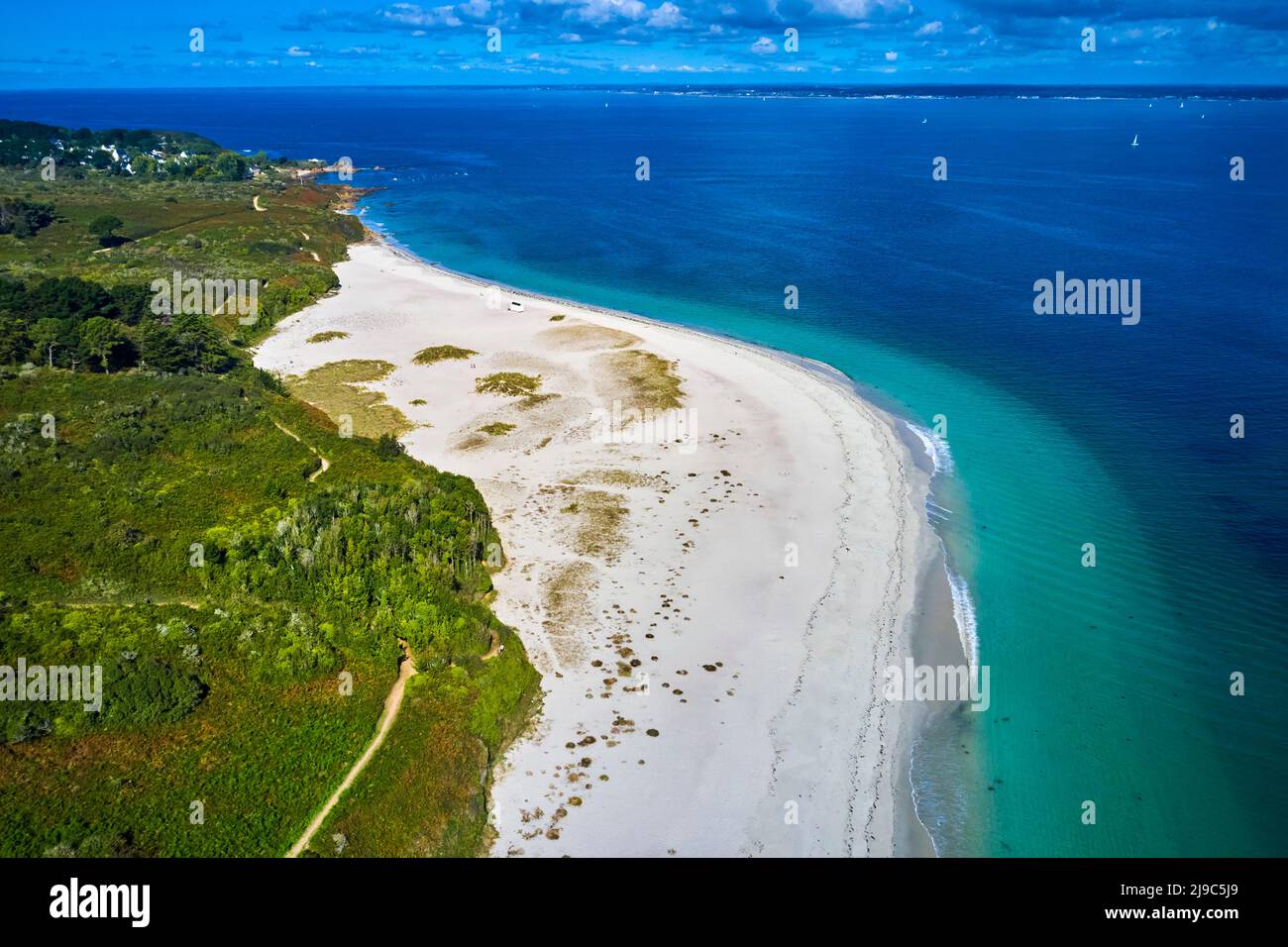 France, Morbihan, island of Groix, Les Grands Sables beach Stock Photo ...