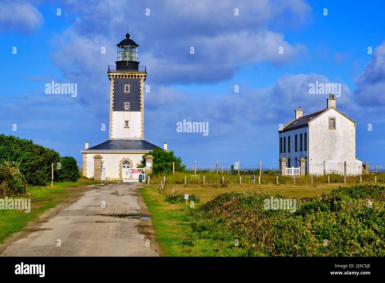 France, Morbihan, island of Groix, Pen Men lighthouse Stock Photo - Alamy