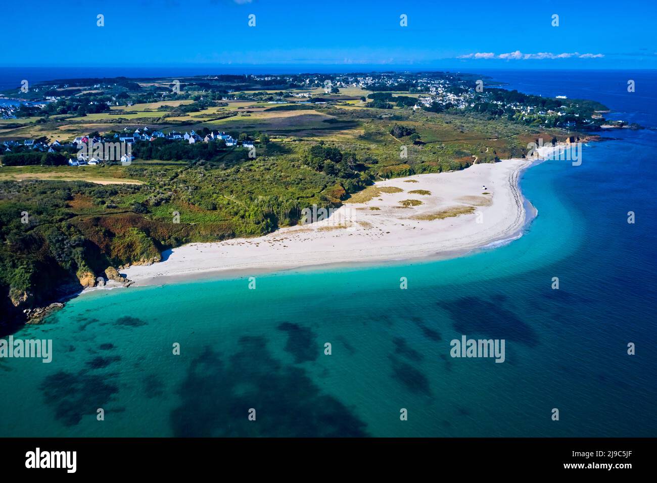 France, Morbihan, island of Groix, Les Grands Sables beach Stock Photo ...
