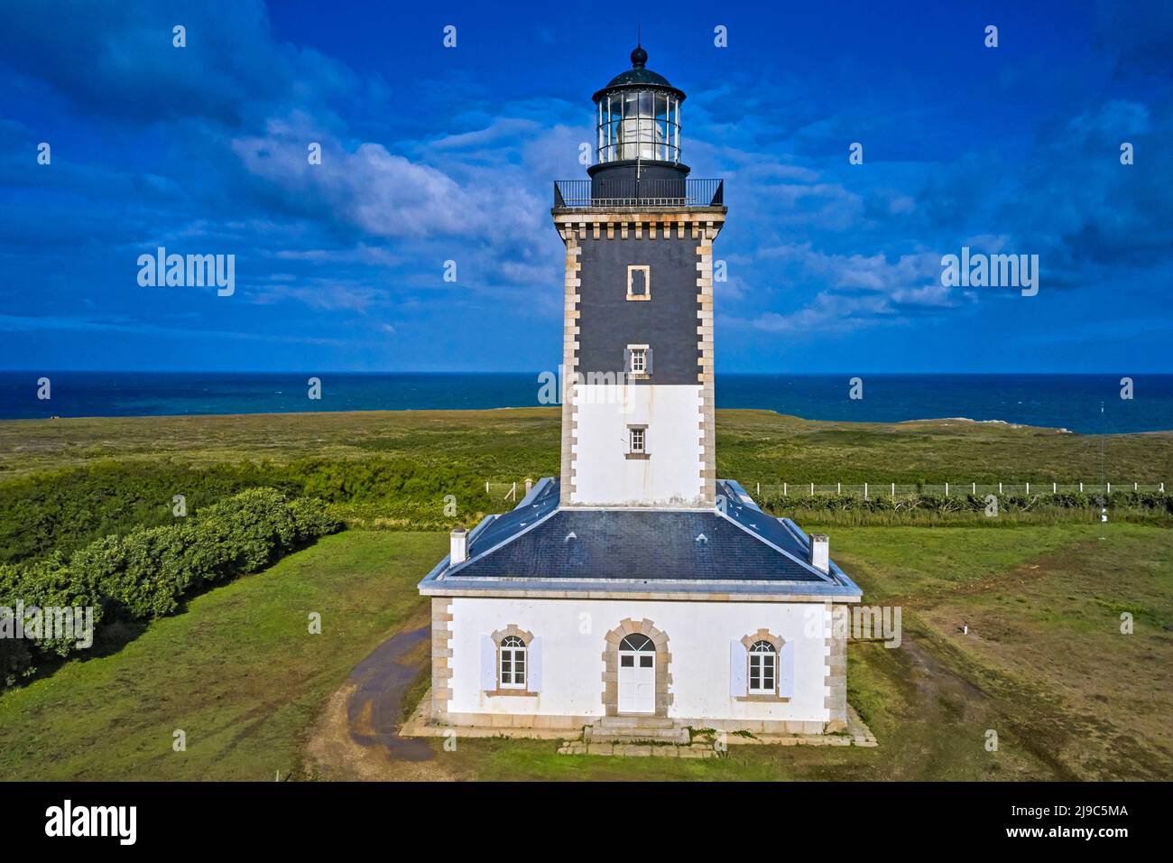 France, Morbihan, island of Groix, Pen Men lighthouse Stock Photo - Alamy