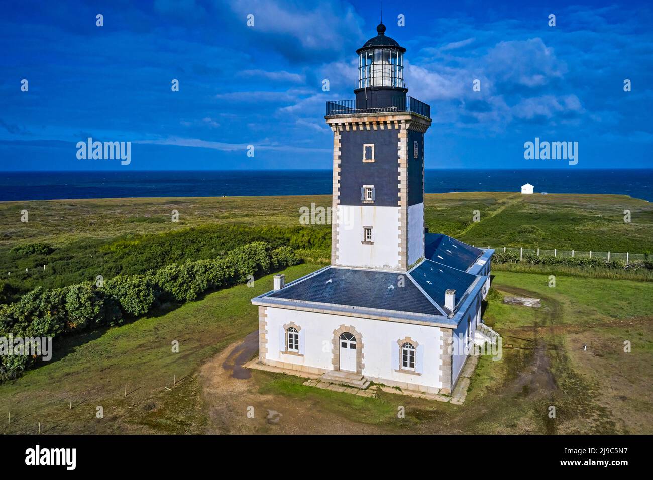 France, Morbihan, island of Groix, Pen Men lighthouse Stock Photo - Alamy