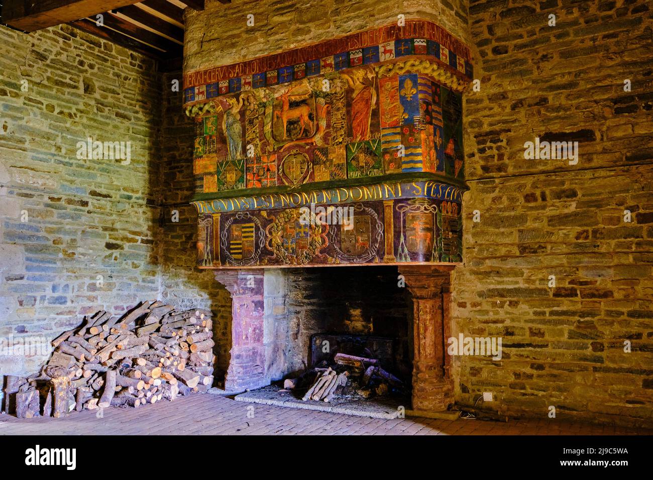 France, Morbihan, Pontivy, the 15th and 16th century Rohan castle, the ...