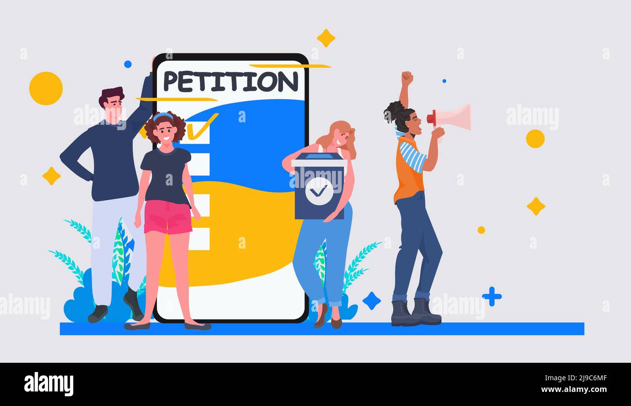 Woman signing petition Stock Vector Images - Alamy