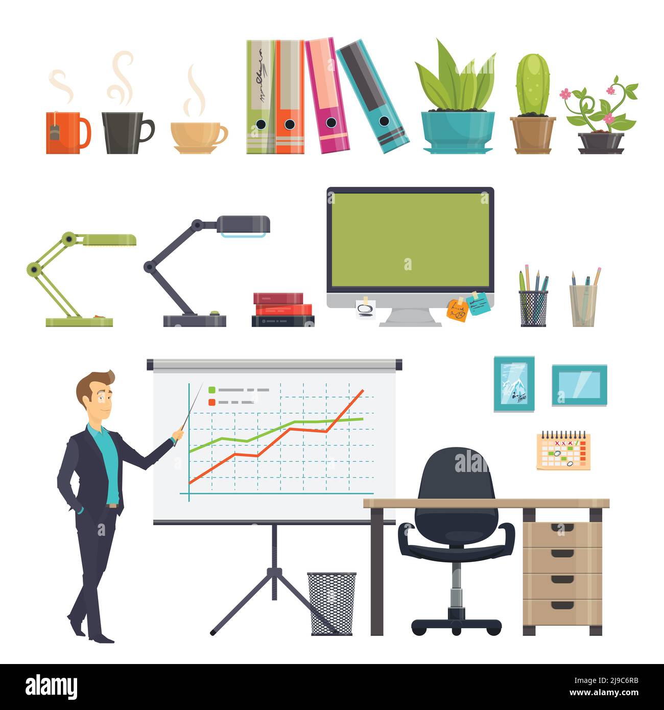 Workplace icons hi-res stock photography and images - Alamy