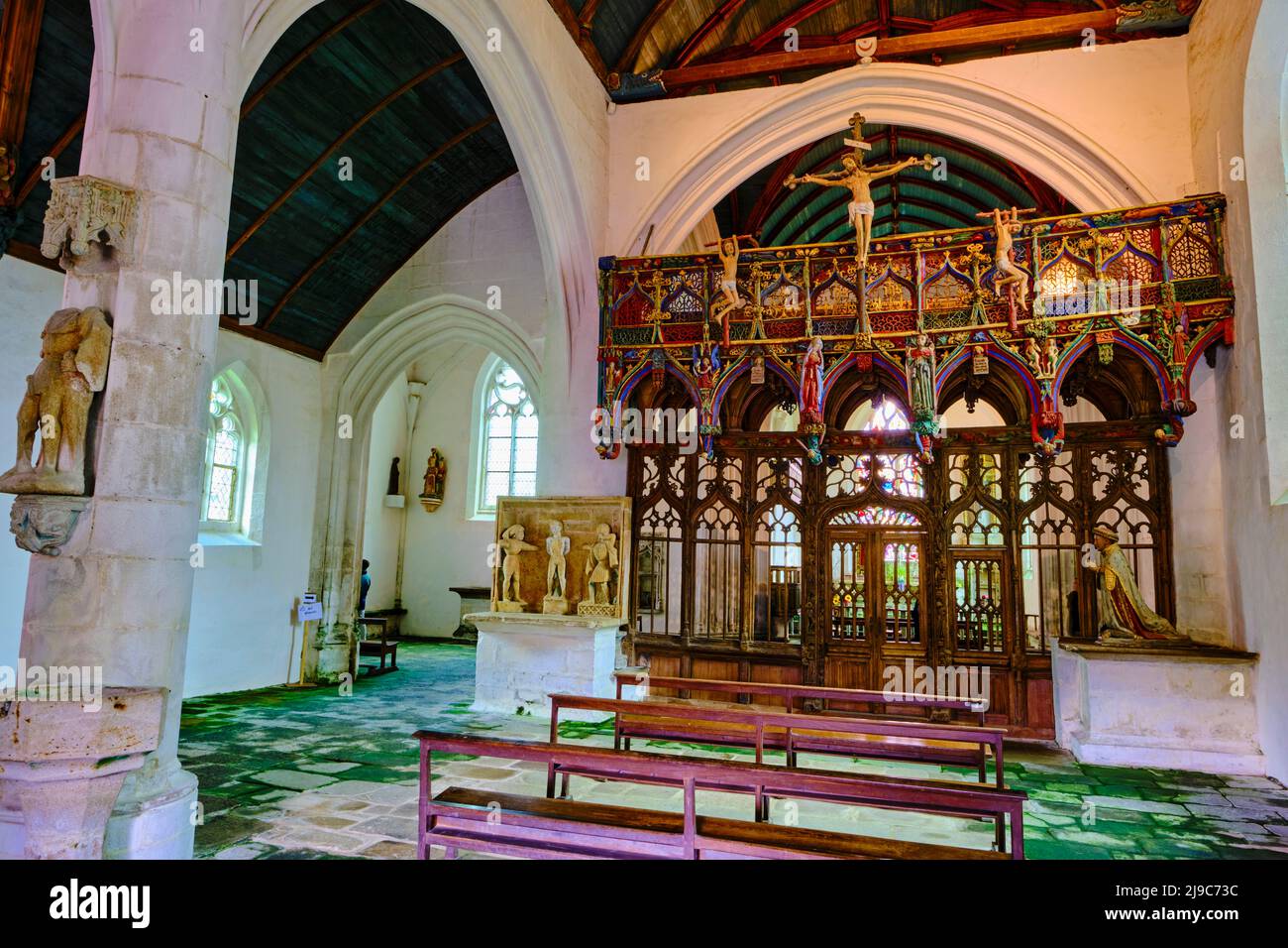 France, Morbihan (56), Le Faouët, the 15th century Saint-Fiacre chapel ...
