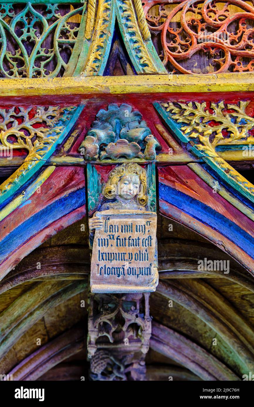 France, Morbihan (56), Le Faouët, the 15th century Saint-Fiacre chapel ...