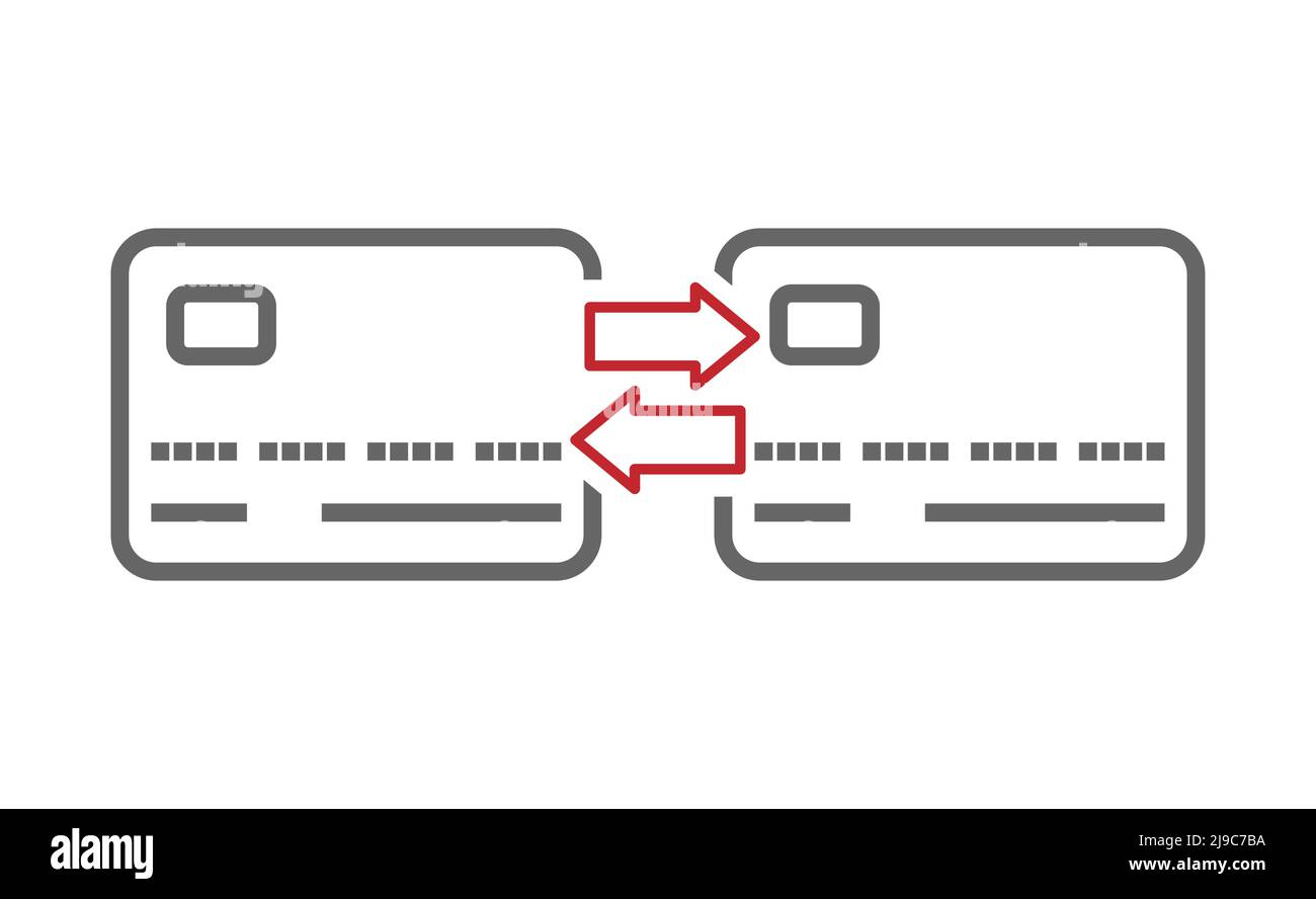 Transfer icon from card to card. Interbank transfer. Icon for websites ...