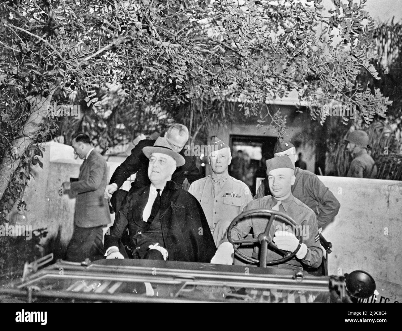 Casablanca, Morocco. President Roosevelt beginning a tour of inspection ...