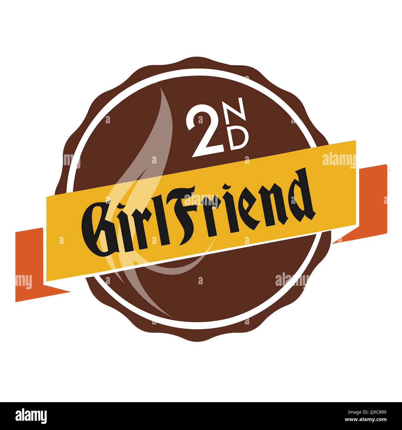 2nd girlfriend logo, Plate with girl face shape, 2nd gf text with ...