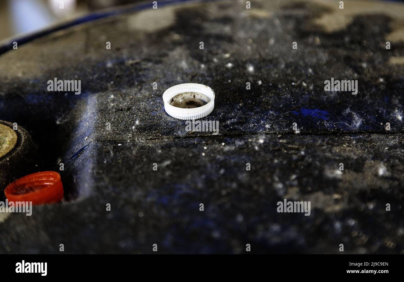 Detail of plastic recycling in a clean point in the city Stock Photo ...