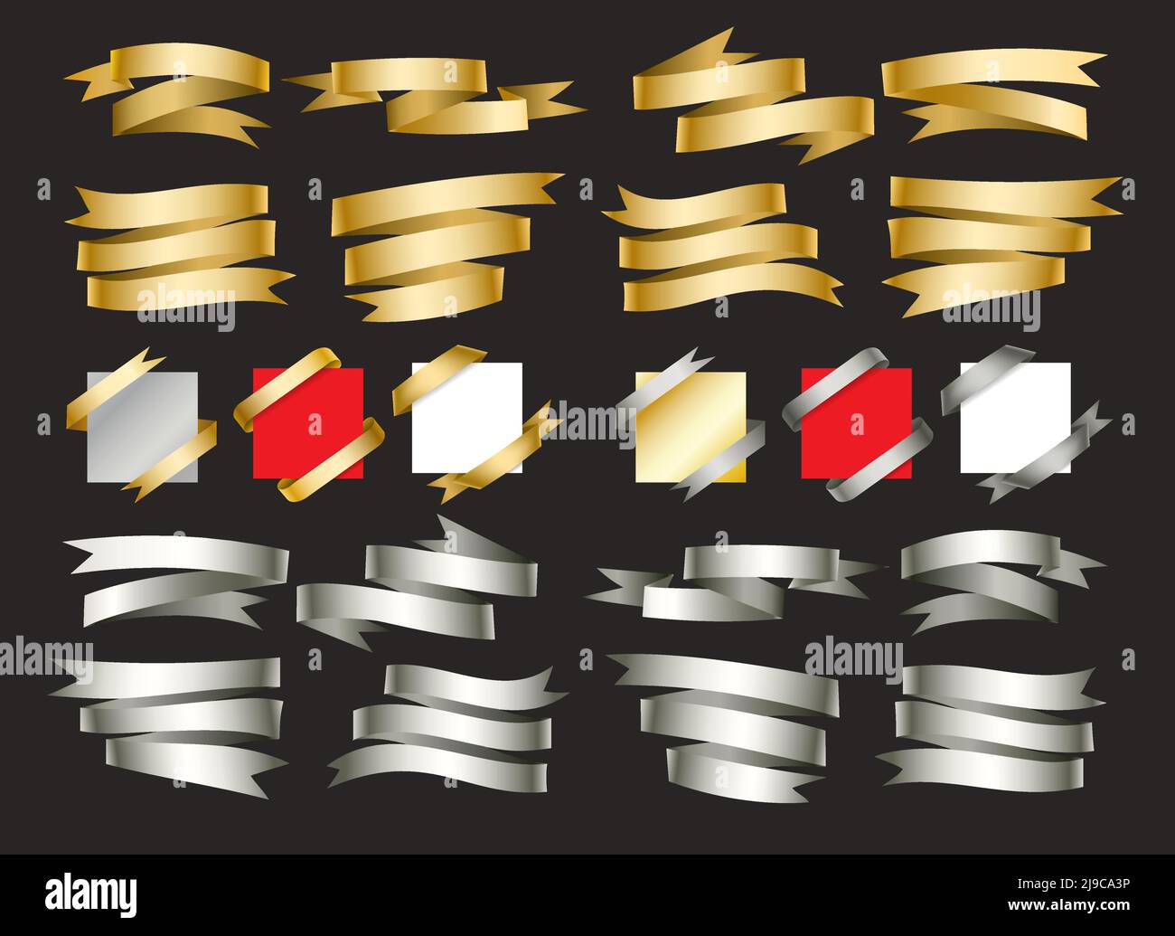 Silver metal retro tape Stock Vector Images - Alamy