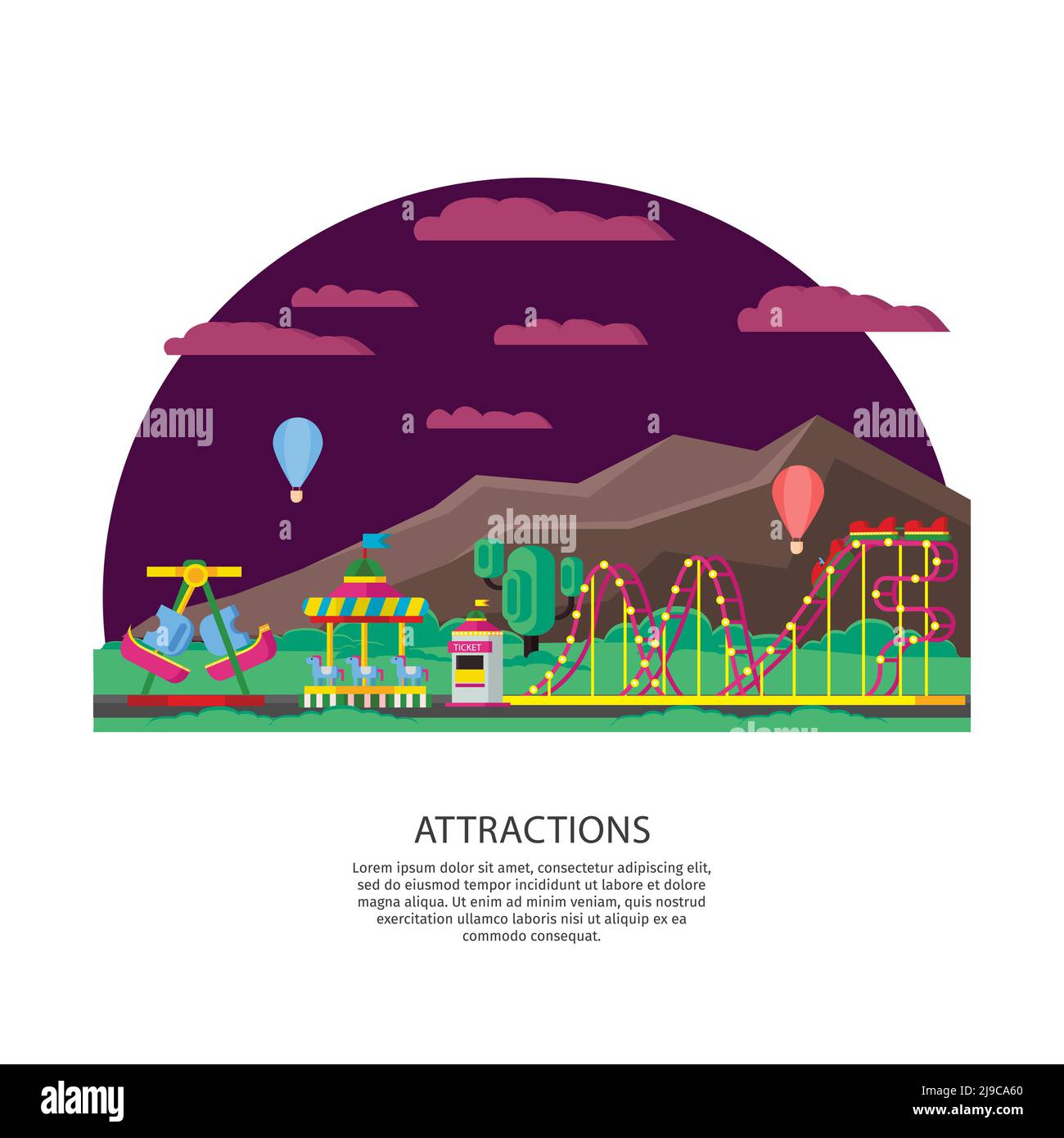 Fairground ride slide Cut Out Stock Images & Pictures - Alamy