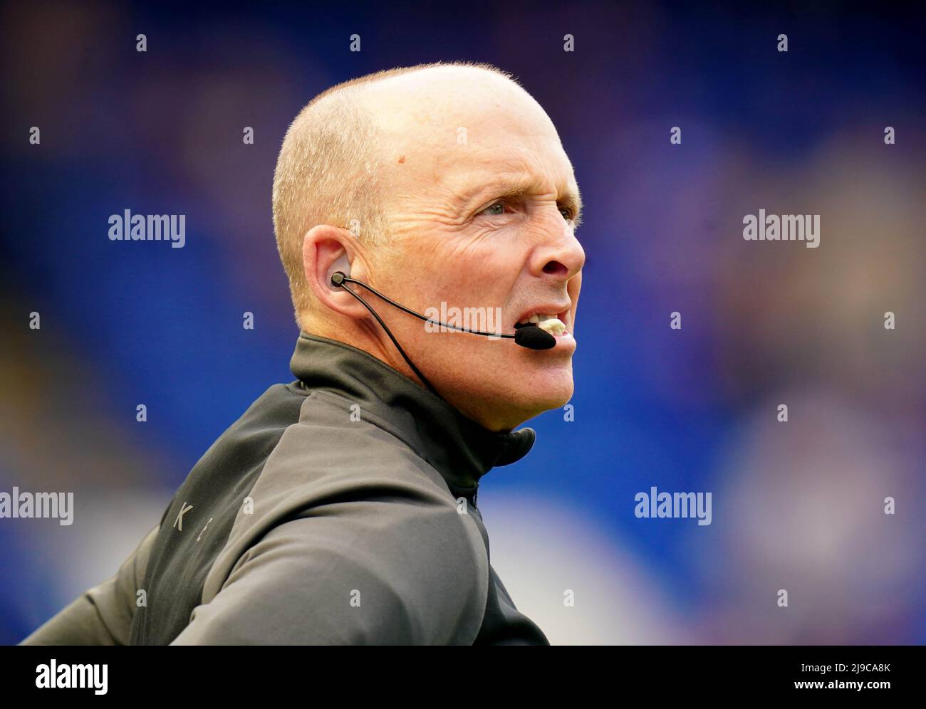 Referee Mike Dean before the Premier League match at Stamford Bridge ...