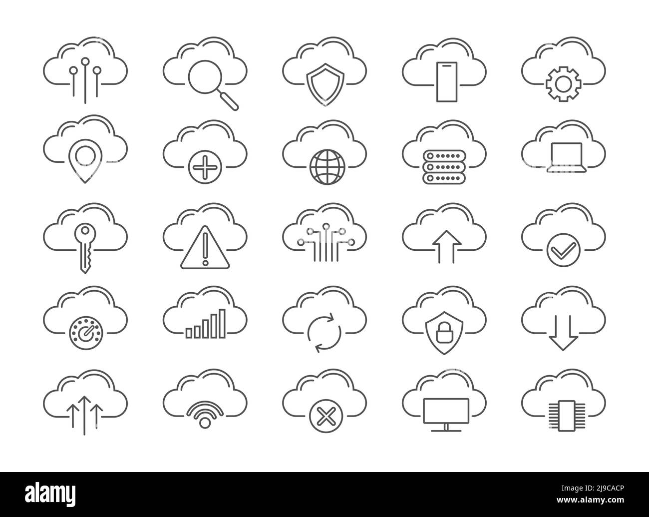 Cloud transfer symbols Stock Vector Image & Art - Alamy