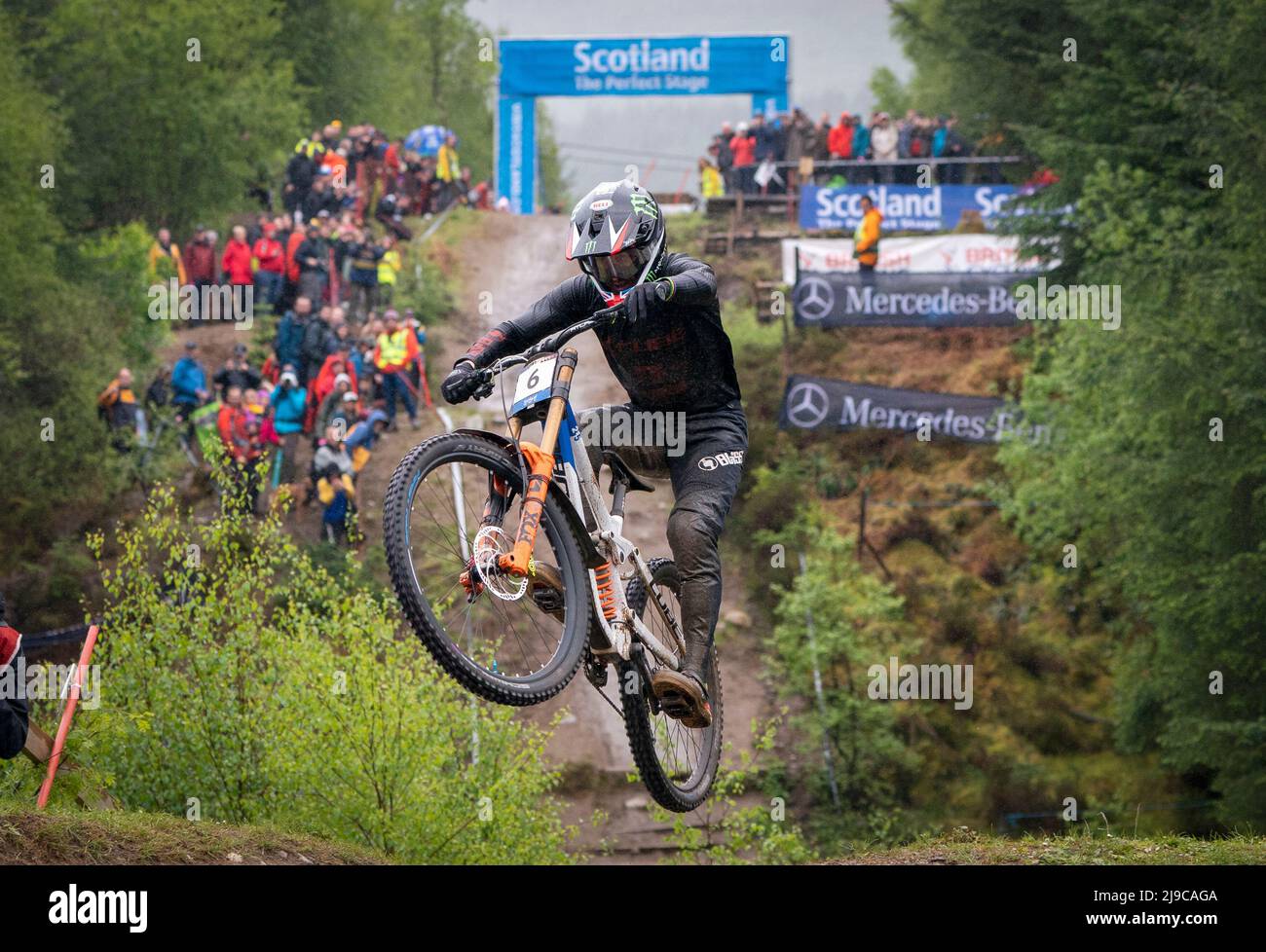 Great Britain's Danny Hart in the Men's Elite Downhill final during day ...