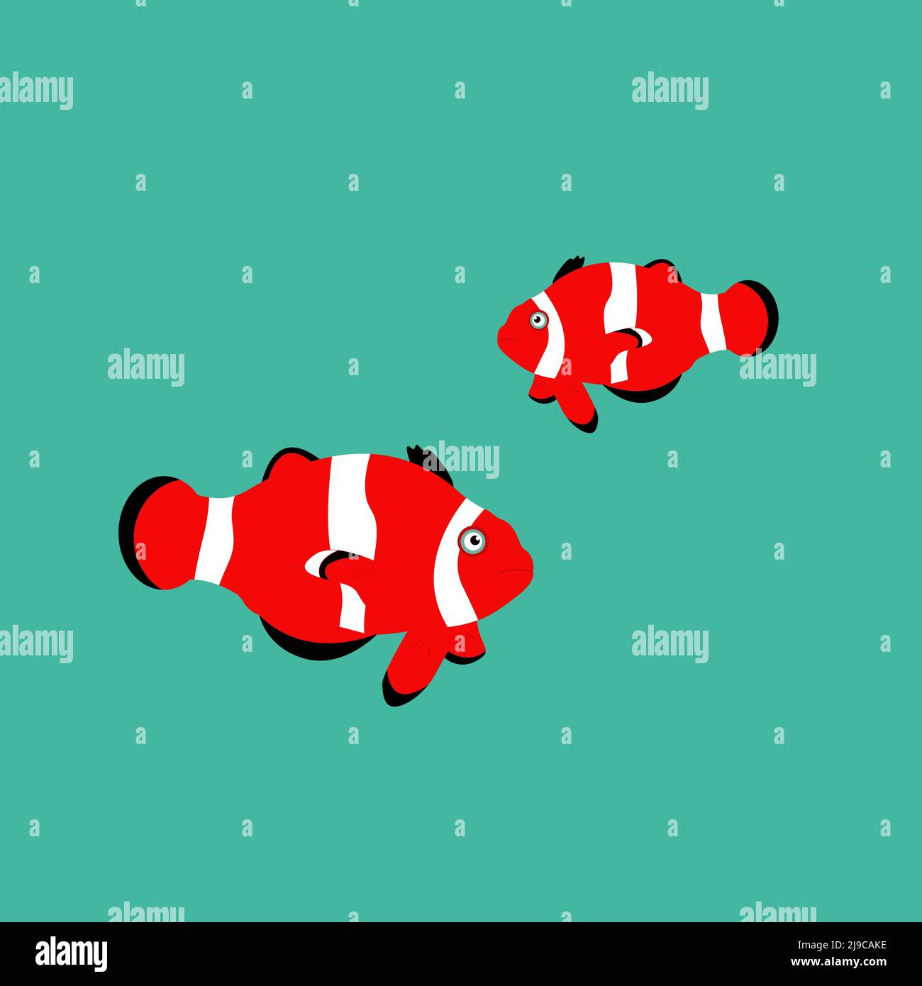 Cute clown fish. Vector Illustration Stock Vector Image & Art - Alamy