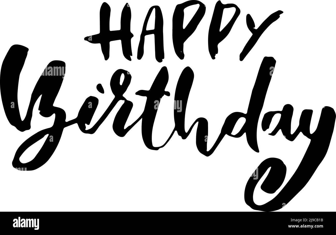 Hand drawn modern brush lettering template Stock Vector Image & Art - Alamy