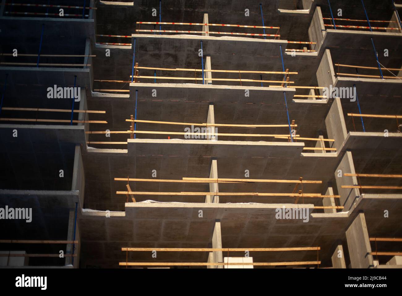 Construction of house. Details of construction of building. View of ...