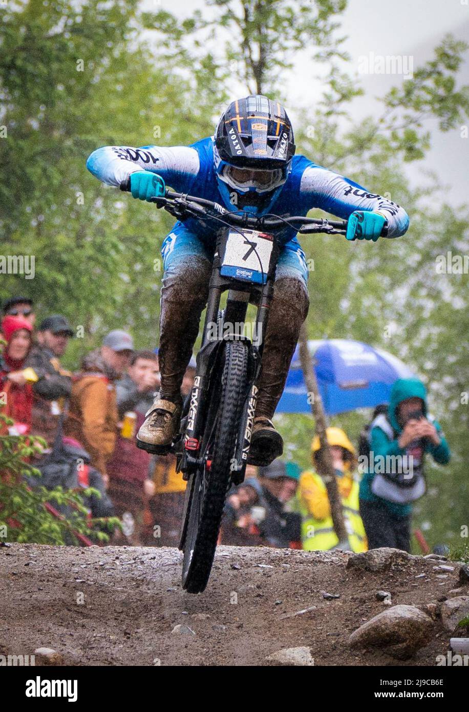 Great Britain's Reece Wilson in the Men's Elite Downhill final during ...