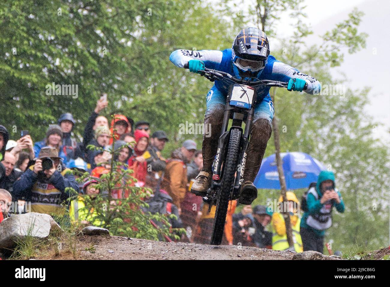 Great Britain's Reece Wilson in the Men's Elite Downhill final during ...