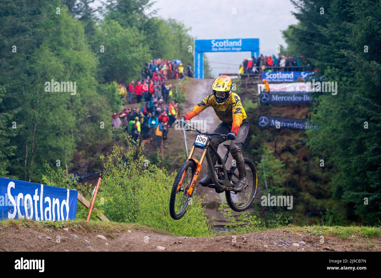 Great Britain's Ethan Craik in the Men's Elite Downhill final during ...