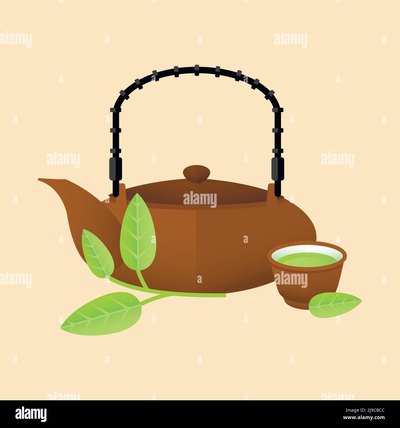Brown clay bowl on Stock Vector Images - Alamy