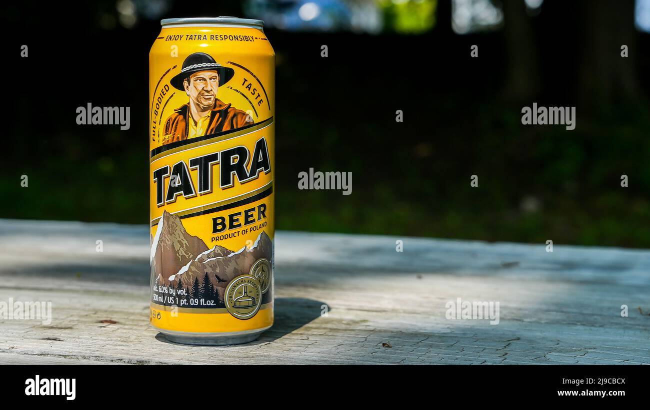 NORWALK, CT, USA - MAY 20, 2022: Can with Tatra beer from Poland ...