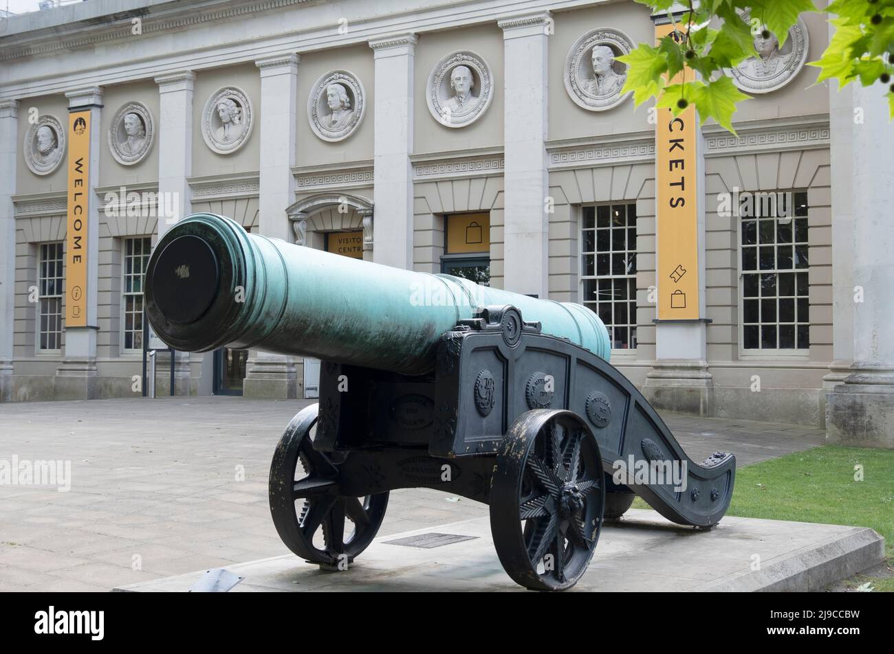 The cannon on the river bank at Greenwich,London Stock Photo - Alamy