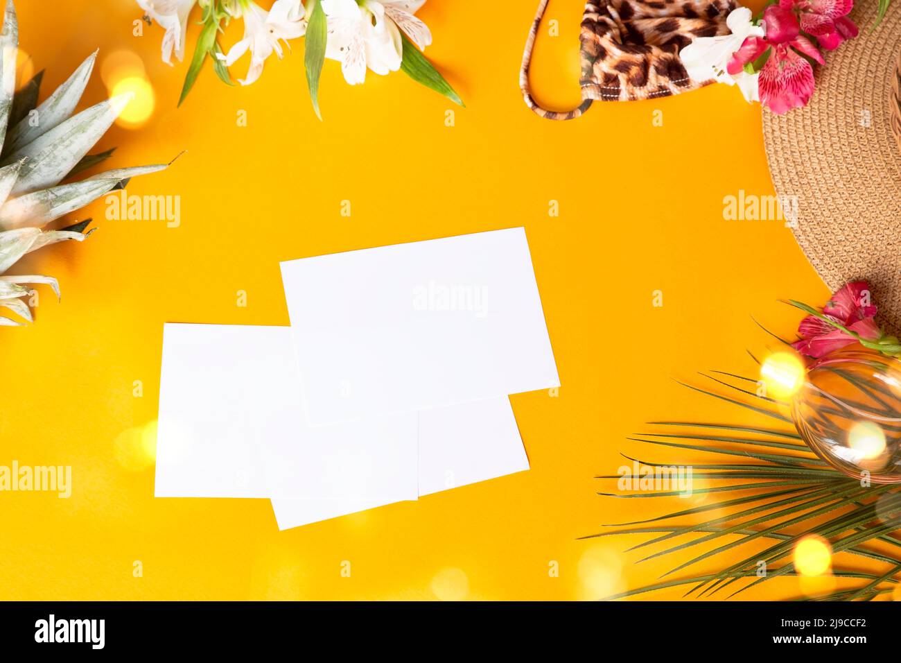 Summer background with the blank images Stock Photo - Alamy