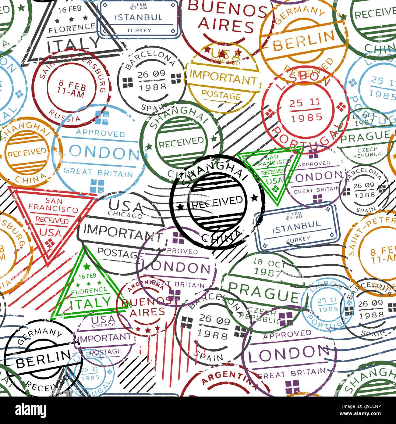 Triangular stamps Stock Vector Images - Alamy