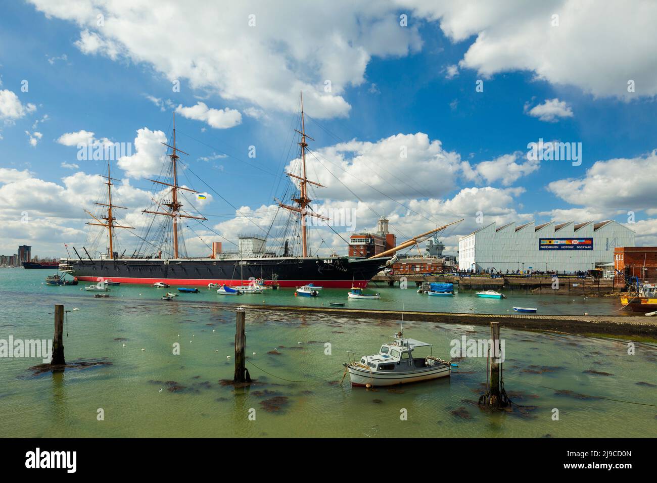 Spring afternoon at HMS Warrior Stock Photo - Alamy