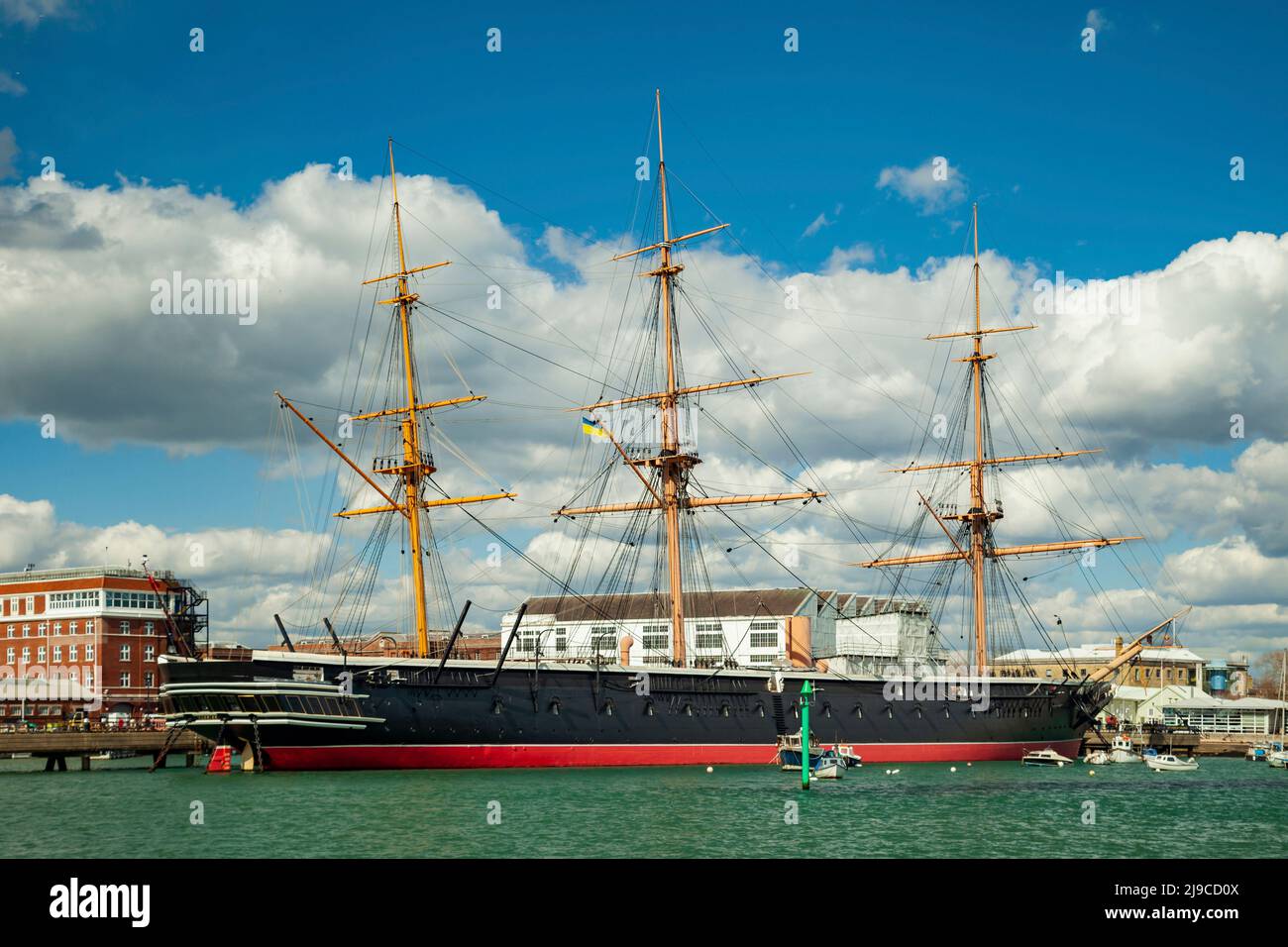 Spring afternoon at HMS Warrior Stock Photo - Alamy