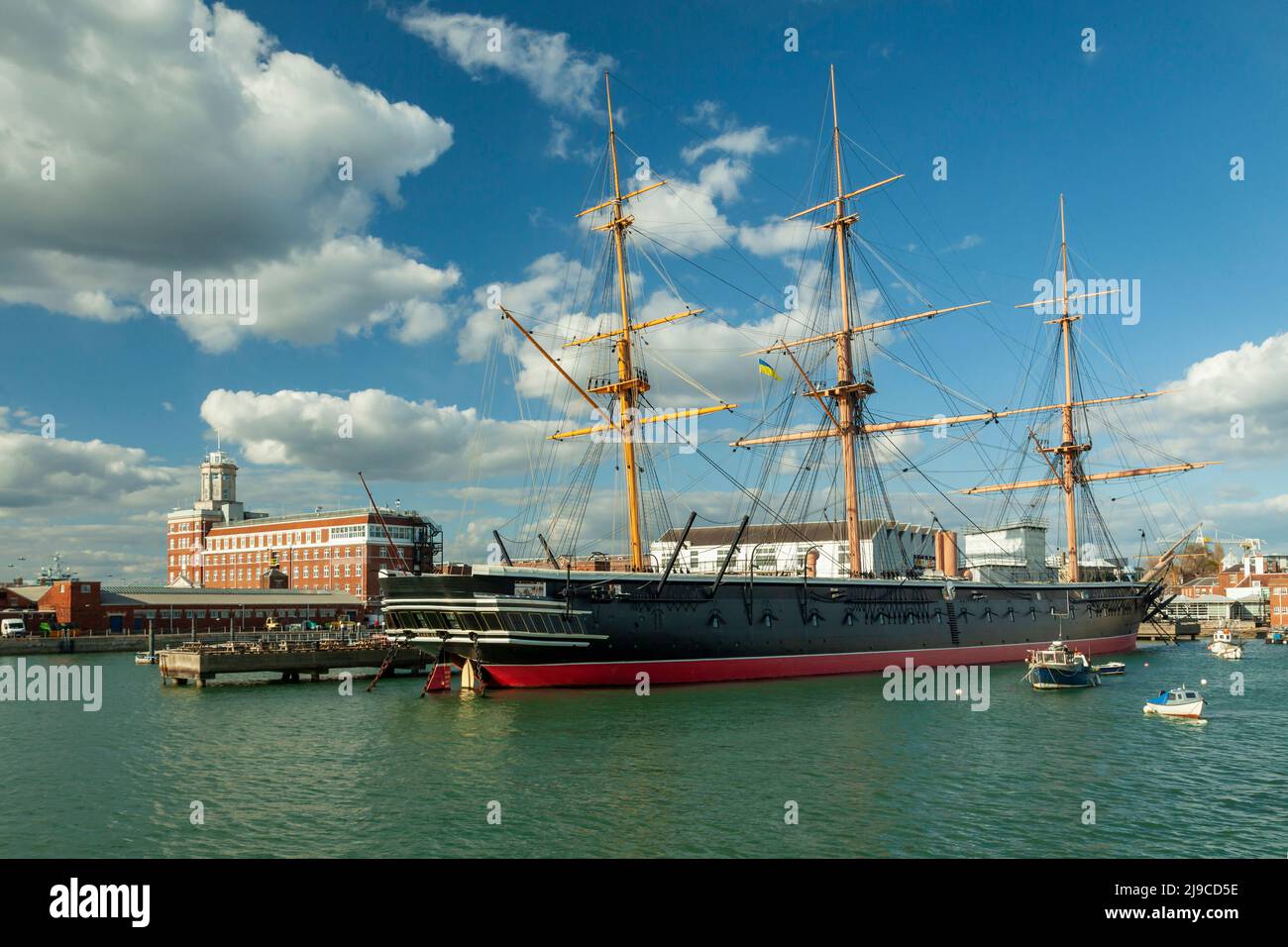 Spring afternoon at HMS Warrior Stock Photo - Alamy