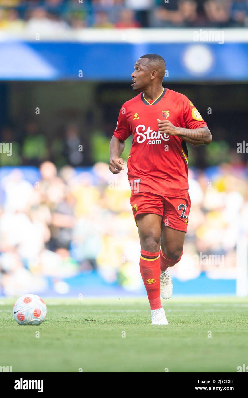 London, UK. 22nd May, 2022. Samir of Watford during the Premier League ...