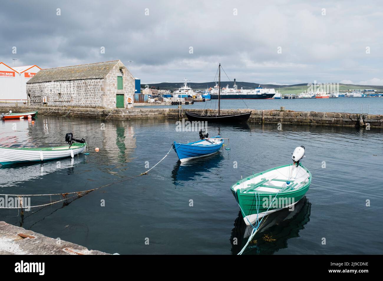 A view towards Lerwick Harbour Stock Photo - Alamy