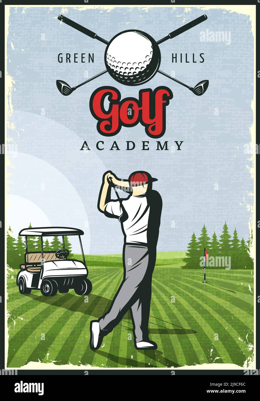 Golf vintage poster hi-res stock photography and images - Alamy