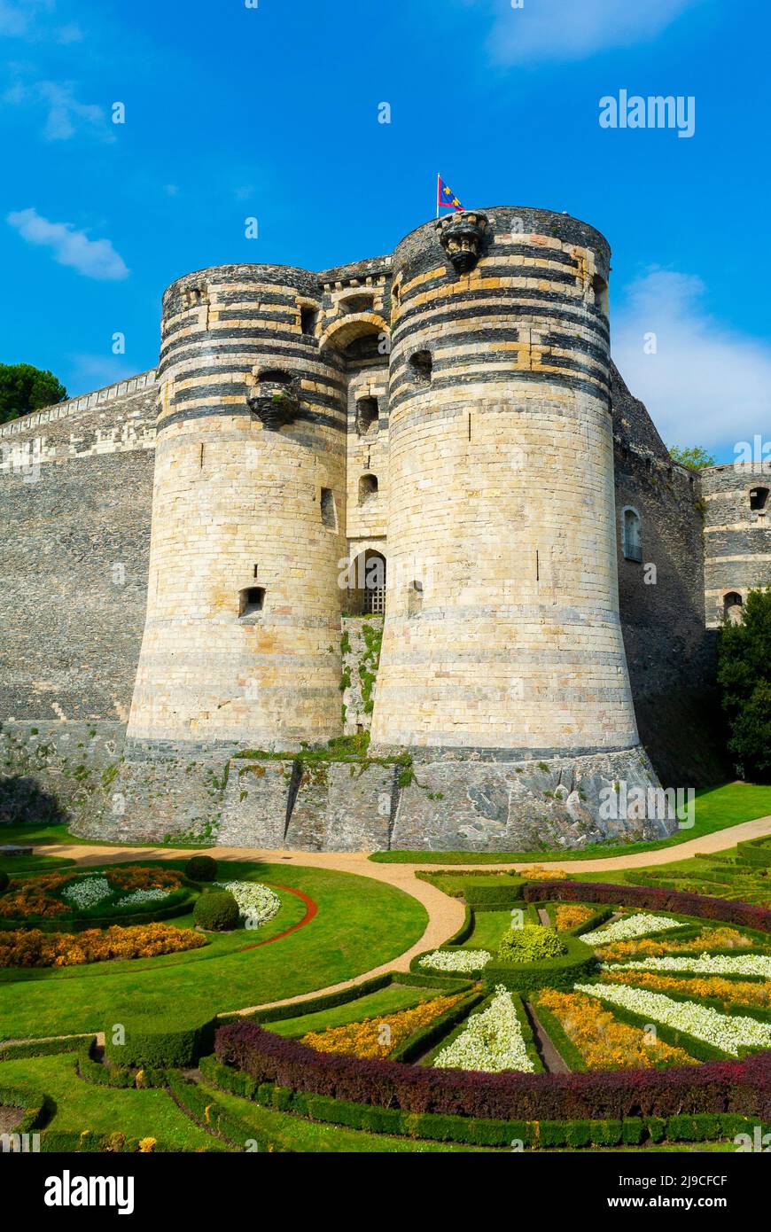 Angers, France, French Garden, Historic Monuments, French Castle Stock ...
