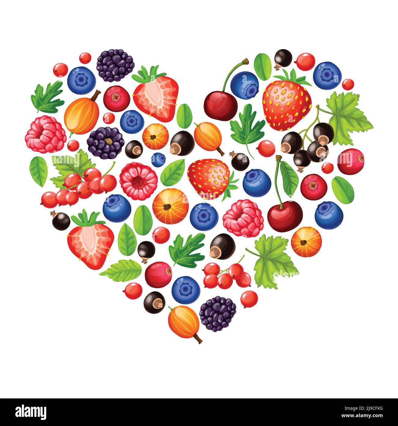 Heart raspberry Stock Vector Images - Alamy