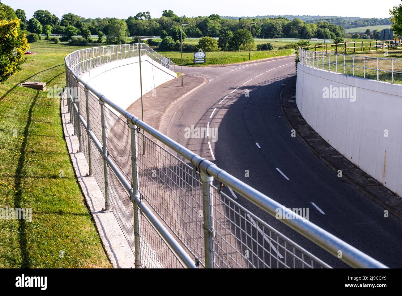 Road markings uk empty road hi-res stock photography and images - Alamy