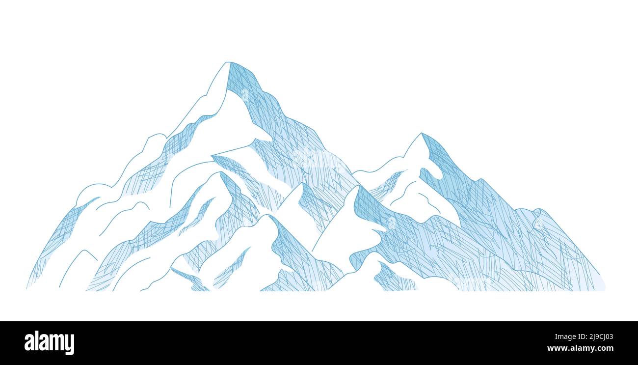 Snowy mountain top vector illustration Stock Vector Image & Art - Alamy