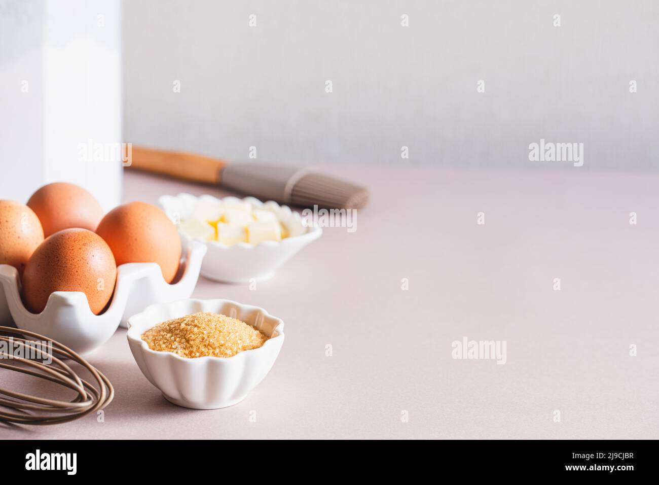 Baking or cooking background frame. Ingredients, kitchen items for ...