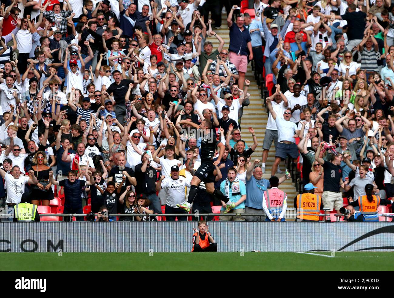 Bromley's Michael Cheek celebrates scoring their side's first goal of ...