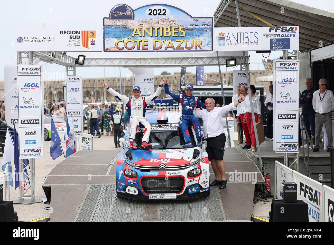 BONATO YOANN, BOULLOUD Benjamin, Citroën C3, portrait podium, during ...